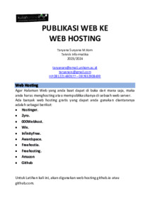 Materi 15. Publikasi Web Ke Web Github - Repository